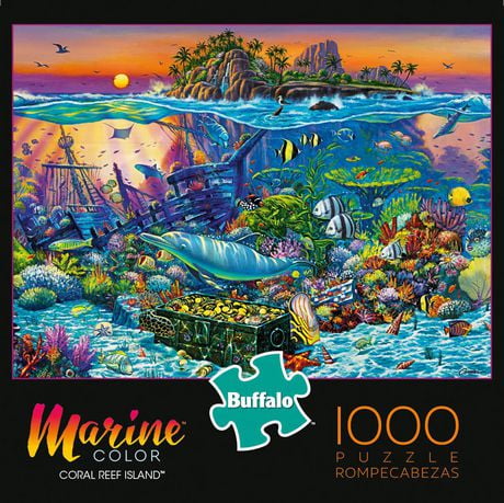 Buffalo Games Marine Color Coral Reef Island 1000 Piece Jigsaw Puzzle ...