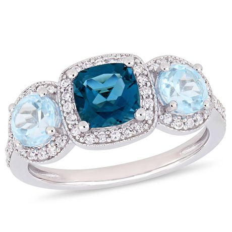 Click here for Tangelo 2-1/6 Carat T. G.W. Blue Topaz And 1/3 Car... prices