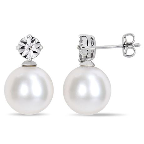 Click here for Miabella 11-12Mm Cultured Freshwater Pearl And Dia... prices