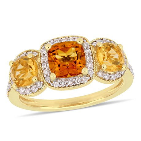 Click here for Tangelo 1-3/4 Carat T. G.W. Citrine And 1/3 Carat... prices