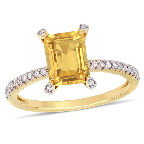 Click here for Tangelo 1-1/2 Carat T. G.W. Citrine And 1/10 Carat... prices