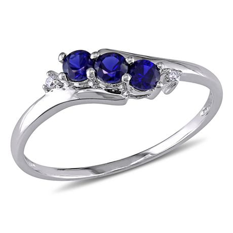 Click here for Tangelo 2/5 Carat T. G.W. Created Blue Sapphire An... prices