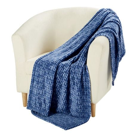 Click here for Mainstays Soft Plush Throw Blue Knit Other prices