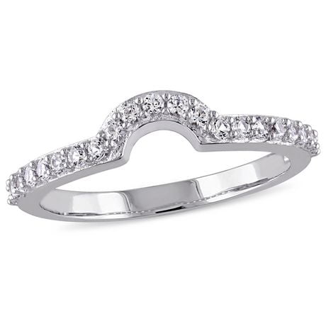Click here for Miabella 2/5 Carat T. G.W Created White Sapphire 1... prices