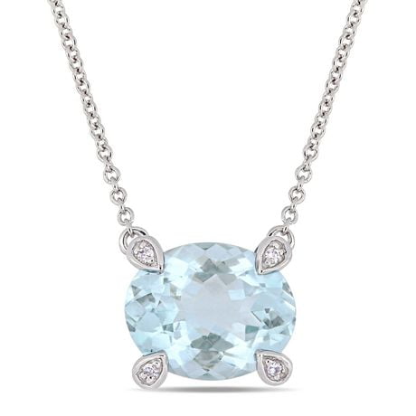 Click here for Tangelo 2-1/10 Carat T. G.W. Aquamarine And Diamon... prices