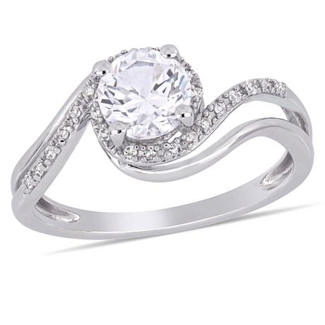 Click here for Miabella 1 Carat T. G.W. Created White Sapphire An... prices