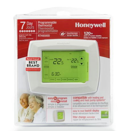 Honeywell RTH8500D Touchscreen 7-Day Programmable Thermostat | Walmart ...