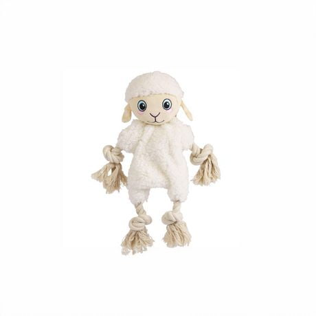 One Paw, Lamb Rope Dog Toy with Squeaker and Durable Stitching, One Paw ...