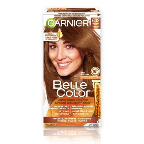 Garnier Belle Color Permanent Hair Dye, 632 Light Chestnut Brown,, 100% ...