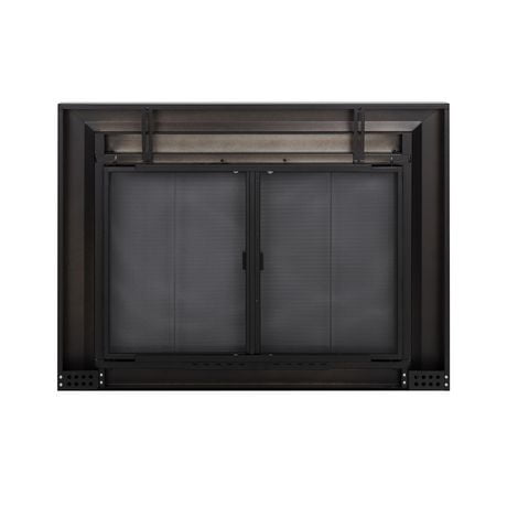 Click here for Pleasant Hearth Clairmont Black Medium Bi-Fold Fir... prices