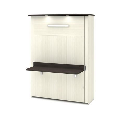 Click here for Bestar Lumina 60W Full Murphy Bed With Desk In Whi... prices