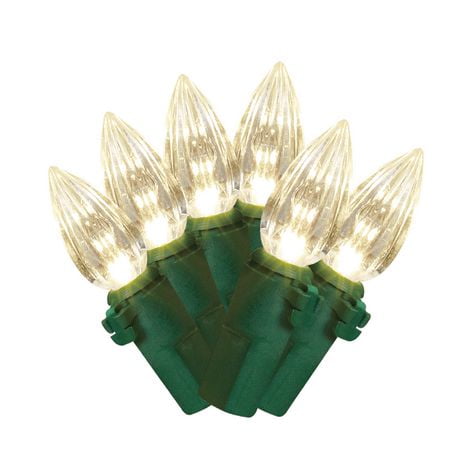 Holiday Time 200-Count Warm White LED Vertical-Cut C3 Christmas Lights ...