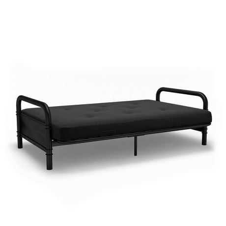 Mali Metal Arm Black Futon with 6” Mattress | Walmart Canada