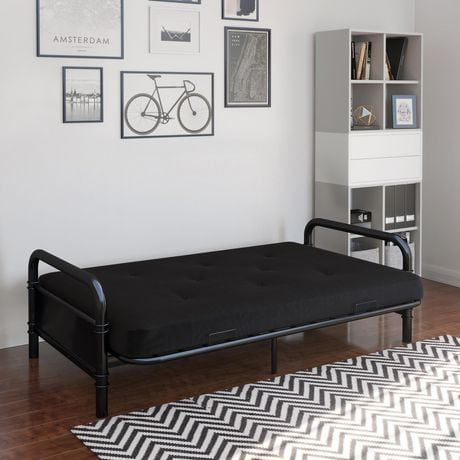 Mali Metal Arm Black Futon with 6” Mattress | Walmart Canada