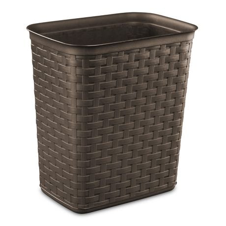 Click here for Sterilite 12.9L Weave Wastebasket-Brown Brown None prices