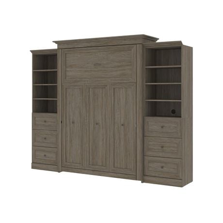 Click here for Bestar Versatile 115W Queen Murphy Bed With 2 Shel... prices