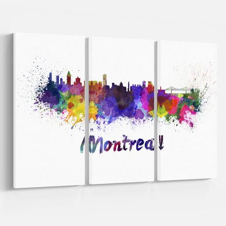 Click here for Design Art Montreal Skyline Canvas Print Purple 36... prices