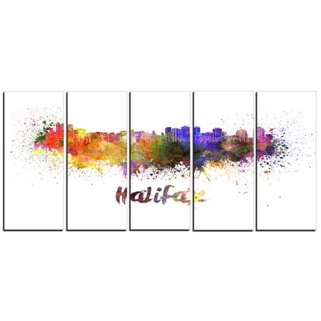 Click here for Design Art Halifax Skyline Canvas Print Purple 60I... prices