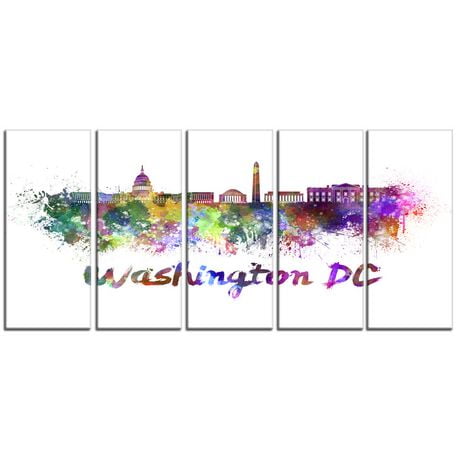 Click here for Design Art Washington Dc Skyline Canvas Print Purp... prices