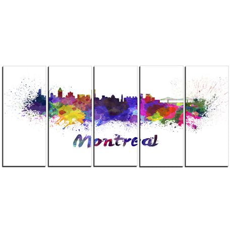 Click here for Design Art Montreal Skyline Canvas Print Purple 60... prices