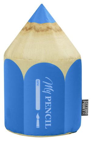 Click here for Sitting Point Dotcom Pencil Bean Bag Ottoman Blue prices