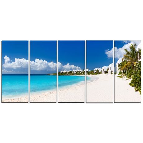 Click here for Design Art Caribbean Beach Panorama Canvas Print B... prices