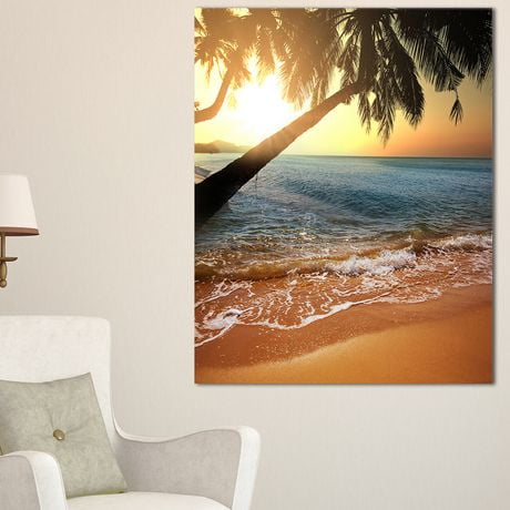 Click here for Design Art Beautiful Sunset On Tropical Beach Larg... prices