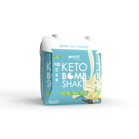 No Sugar Keto Bomb Shake Vanilla, 4 x 325 mL - Walmart.ca