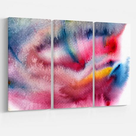 Click here for Design Art Blue And Red Abstract Stain Canvas Prin... prices