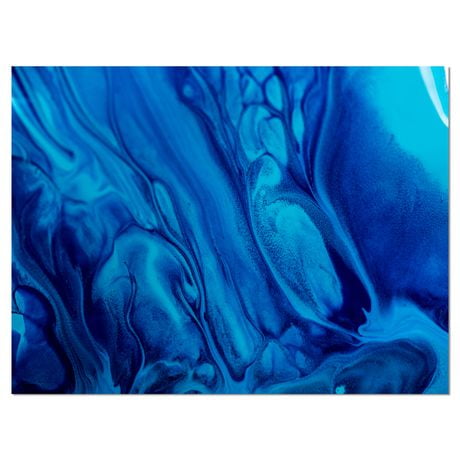 Click here for Design Art Dark Blue Acrylic Paint Canvas Print Bl... prices
