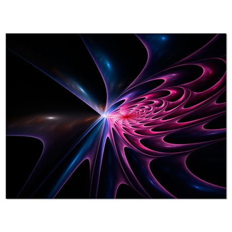 Click here for Design Art Blue Fractal Light In Dark Canvas Print... prices