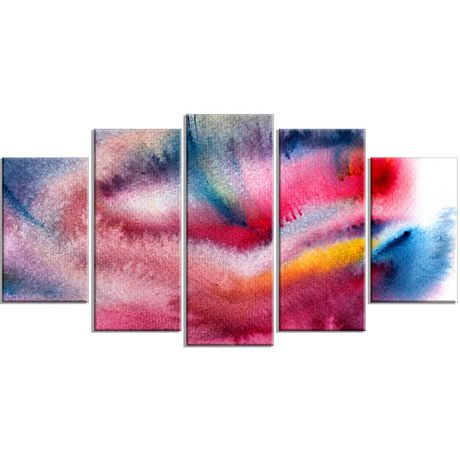 Click here for Design Art Blue And Red Abstract Stain Canvas Prin... prices