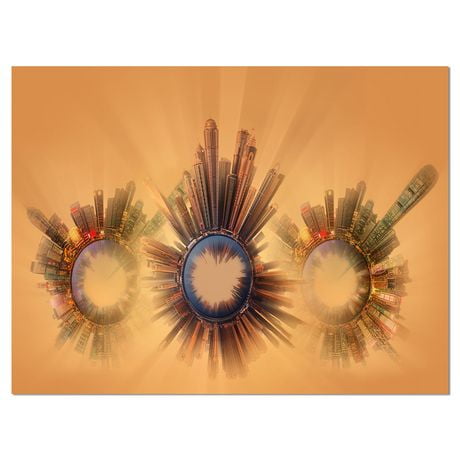 Click here for Design Art Miniature Earth Planets With Skyscraper... prices