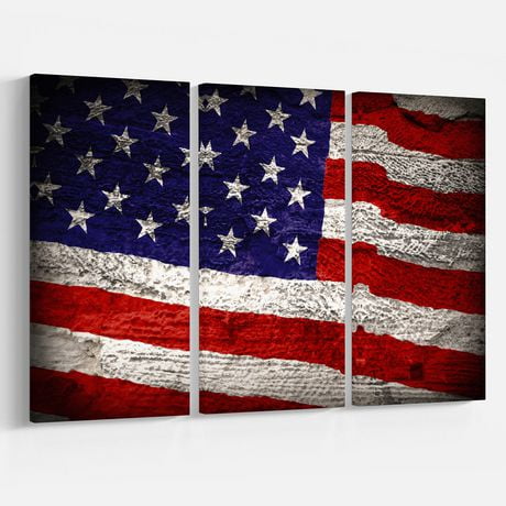 Click here for Design Art Large American Flag Watercolor Canvas P... prices