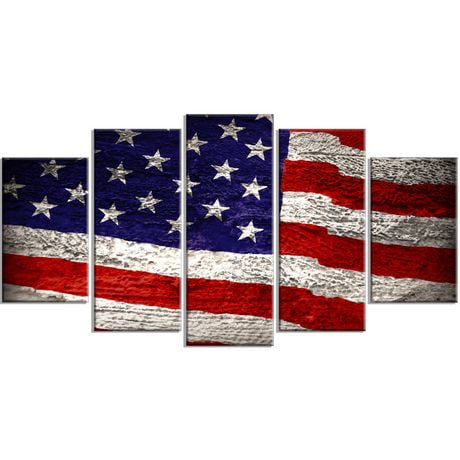 Click here for Design Art Large American Flag Watercolor Canvas P... prices