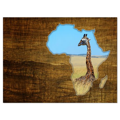 Click here for Design Art Africa Wildlife Map Design Canvas Print... prices
