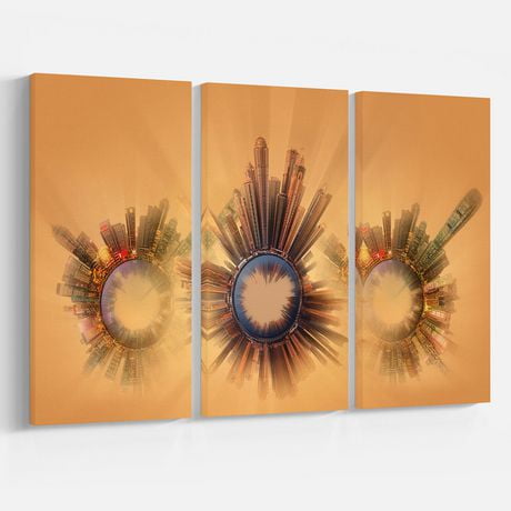 Click here for Design Art Miniature Earth Planets With Skyscraper... prices