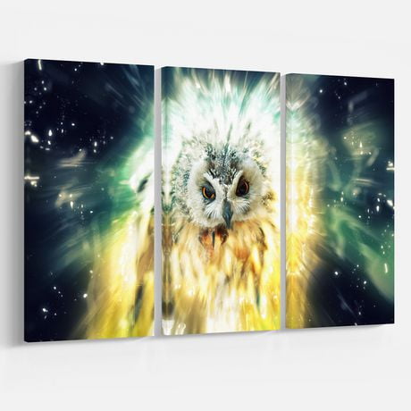 Click here for Design Art Colorful Owlcanvas Print Blue 36In X 28... prices