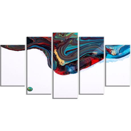 Click here for Design Art Multi Color Acrylic Paint Canvas Print... prices