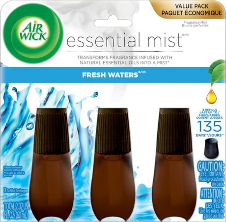 Air Wick Essential Mist Fragrance Oil Diffuser Refill, Fresh Waters, 3 ...