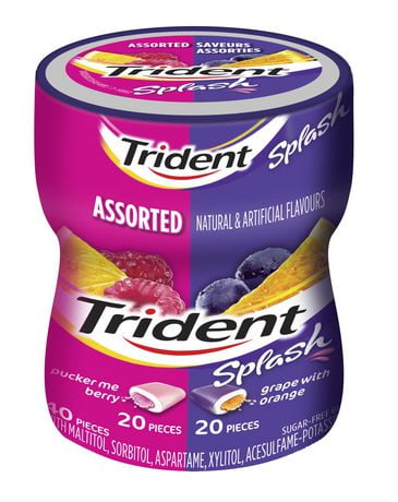 Trident Splash Gum Bottles Assorted 40Pcs - Walmart.ca