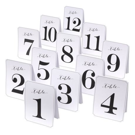 Gartner Studios Black and White 1-12 Table Numbers | Walmart Canada