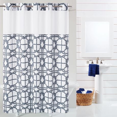 Click here for Hookless Brand 3-In-1 Nautical Lattice Shower Curt... prices