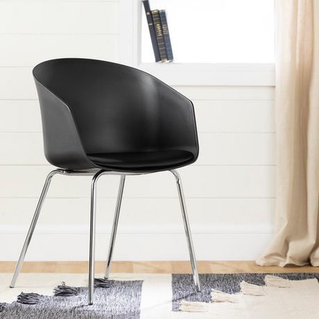 Click here for South Shore Flam Chair With Metal Legs Black And S... prices