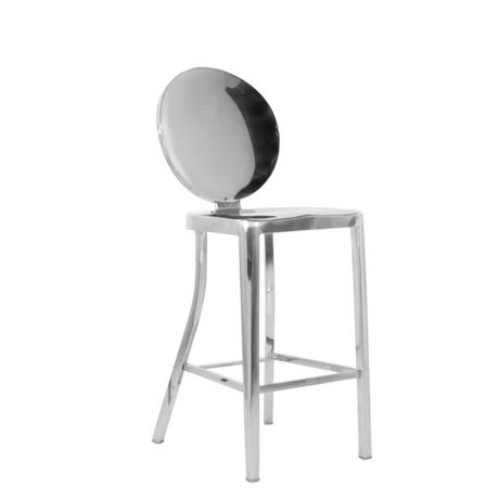 Click here for Heavenly Collection Silver Armless Metal Bar Stool... prices