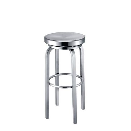 Click here for Heavenly Collection Silver Metal Backless Bar Stoo... prices