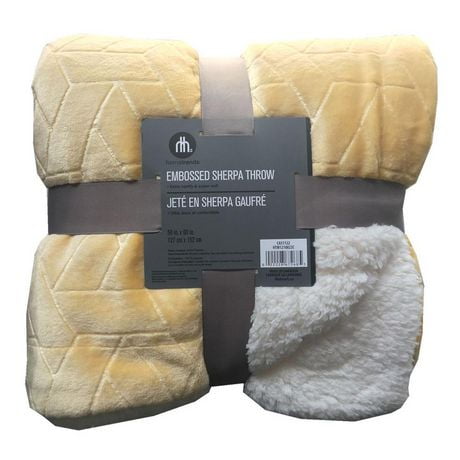 hometrends Embossed Sherpa Throw - Walmart.ca