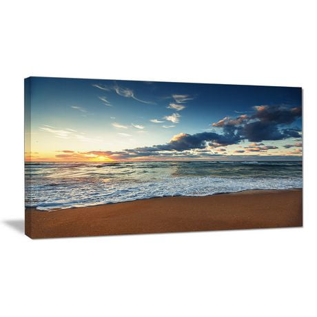 Click here for Design Art Sunrise And Glowing Waves In Ocean Seas... prices
