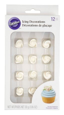 Royal Icing Decorations Small White Roses | Walmart Canada