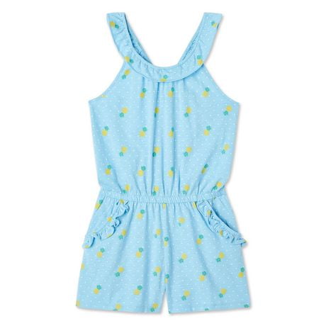 Click here for George Girls Printed Ruffle Romper Turquoise S prices